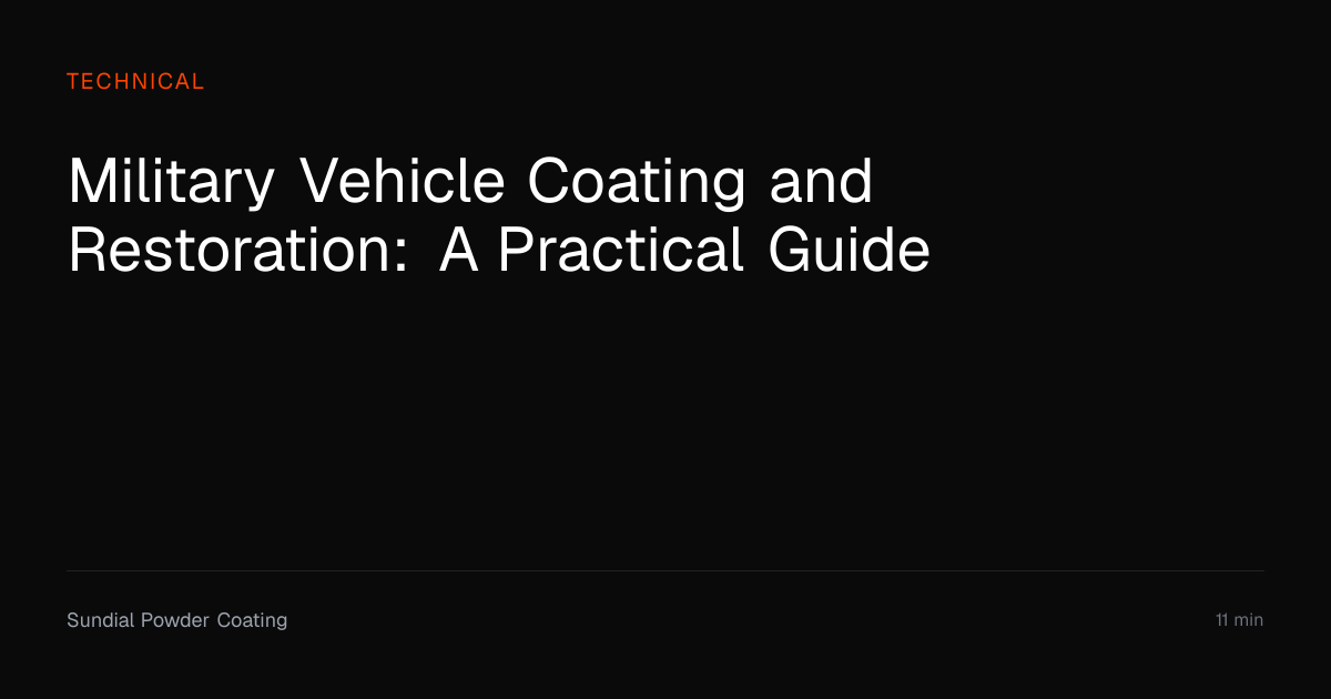 Military Vehicle Coating & Restoration Guide | Sundial Powder Coating ...