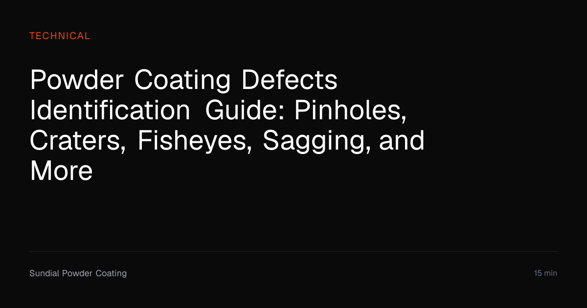 Powder Coating Defects Identification Guide | Sundial Powder Coating ...